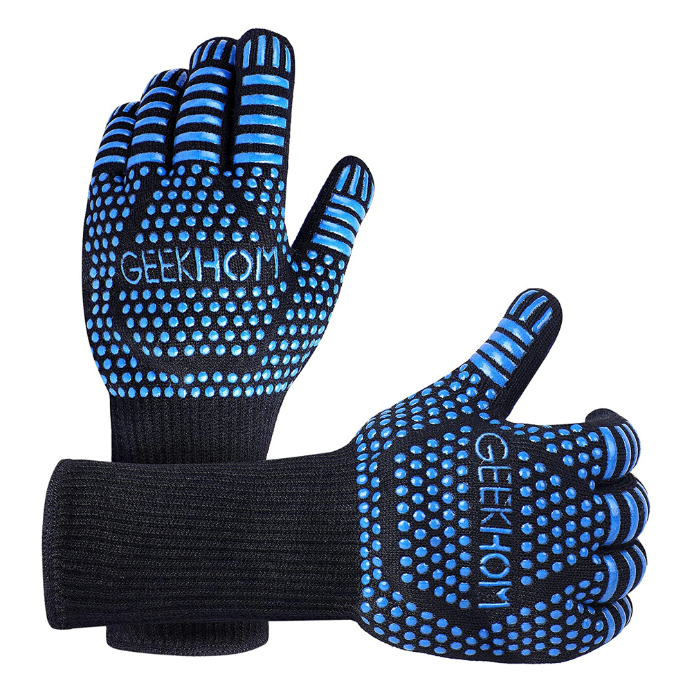 GEEKHOM | Grilling Gloves | 1472℉ Heat Resistant BBQ Grill Gloves ...